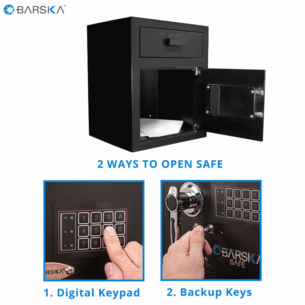 Barska AX11930 Large Depository Safe | Digital Keypad | Drop Box - SAFESandMORE